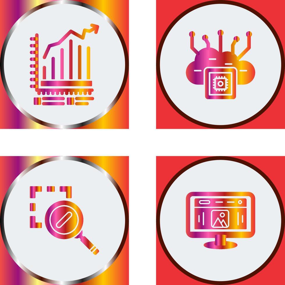 Bar Chart and Cloud Computing Icon 44716867 Vector Art at Vecteezy