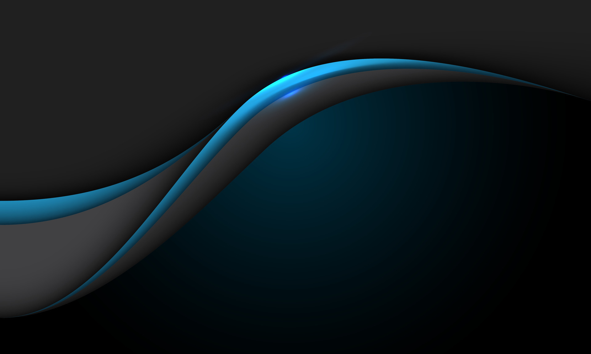 Abstract Blue Grey Curve Overlap On Black Design Modern Luxury