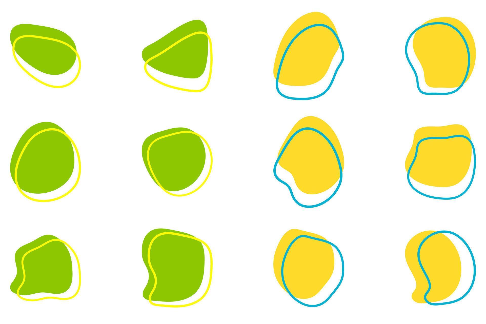 Simple blob abstract shape design set 44750717 Vector Art at Vecteezy