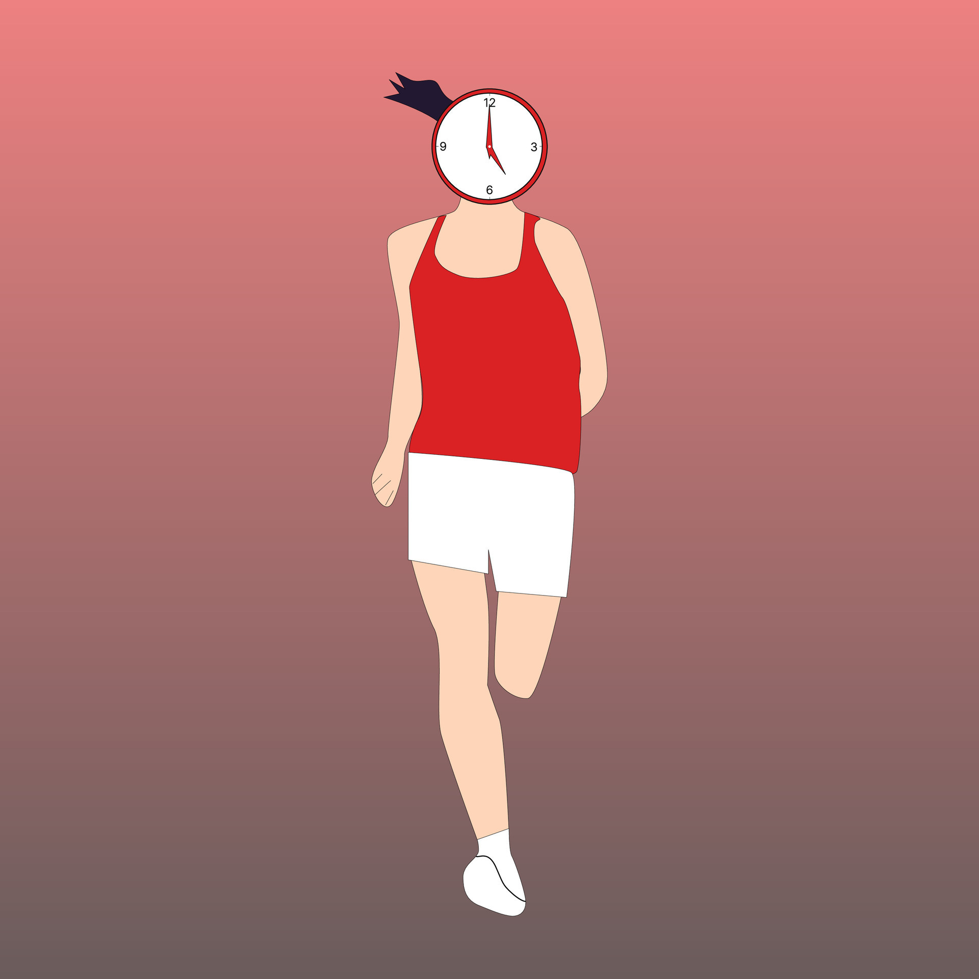 a woman running 44751120 Vector Art at Vecteezy