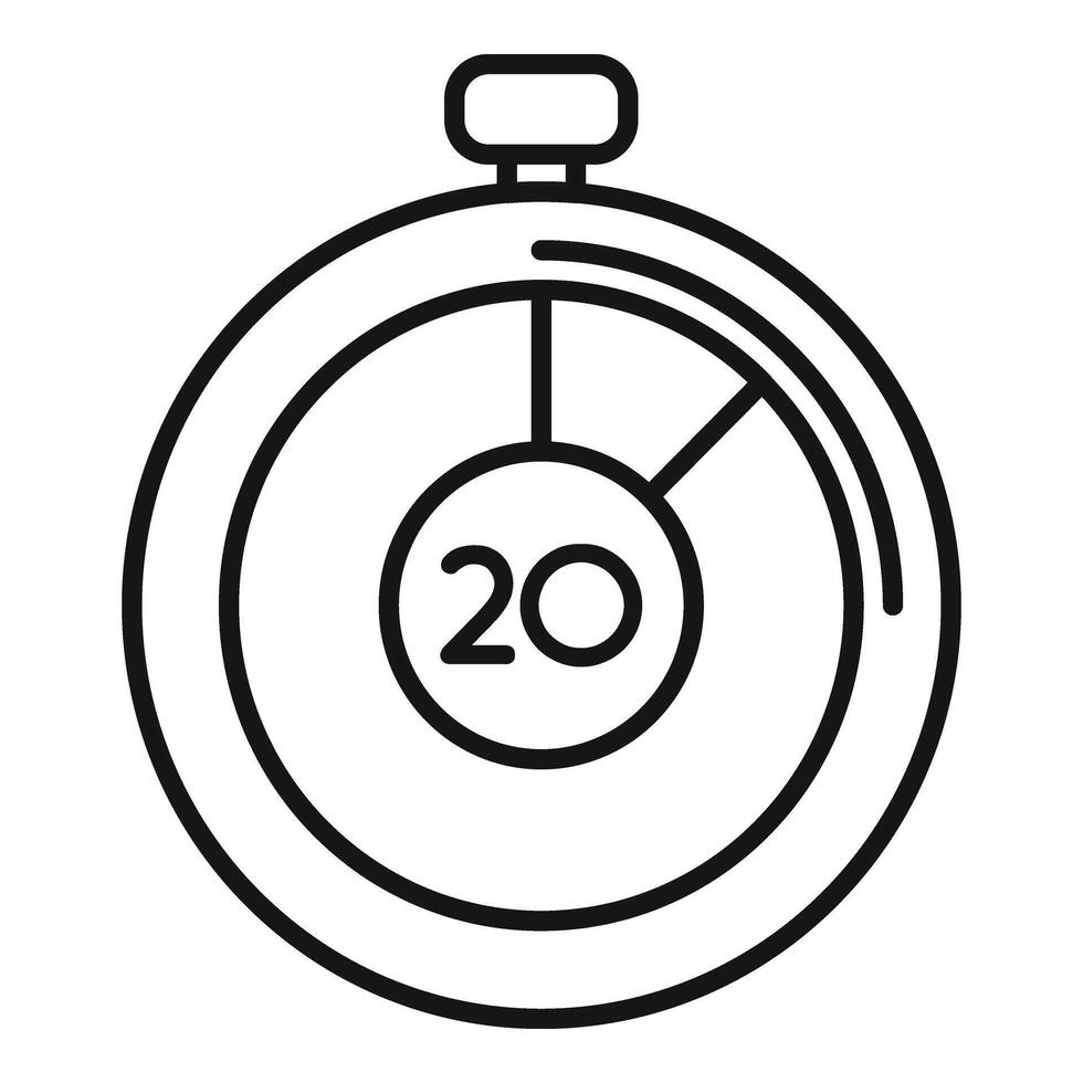 Stopwatch Timer Icon Outline Contract Online Length 44754260 Vector