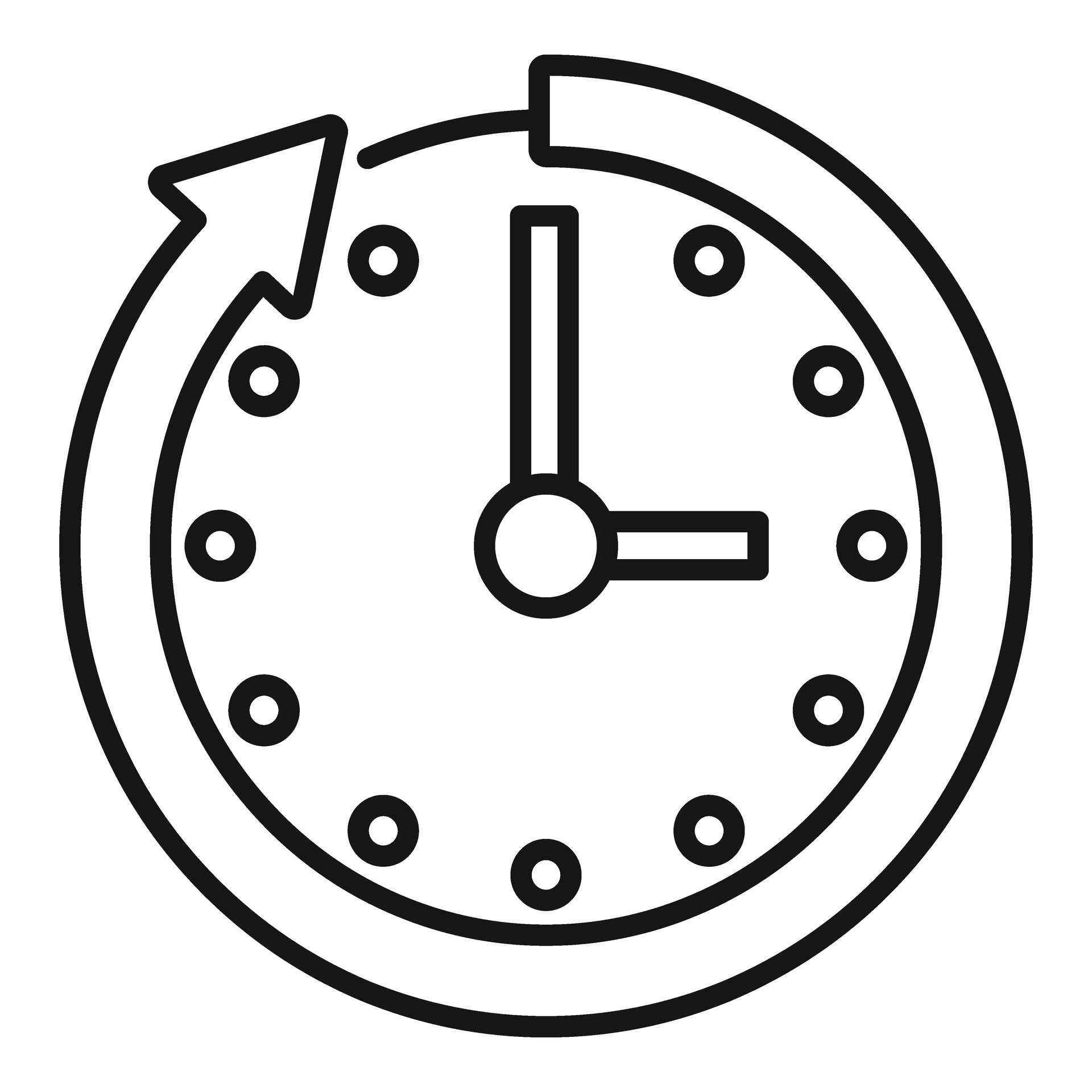 Duration Of Hour Clock Icon Outline Event Schedule 44754332 Vector