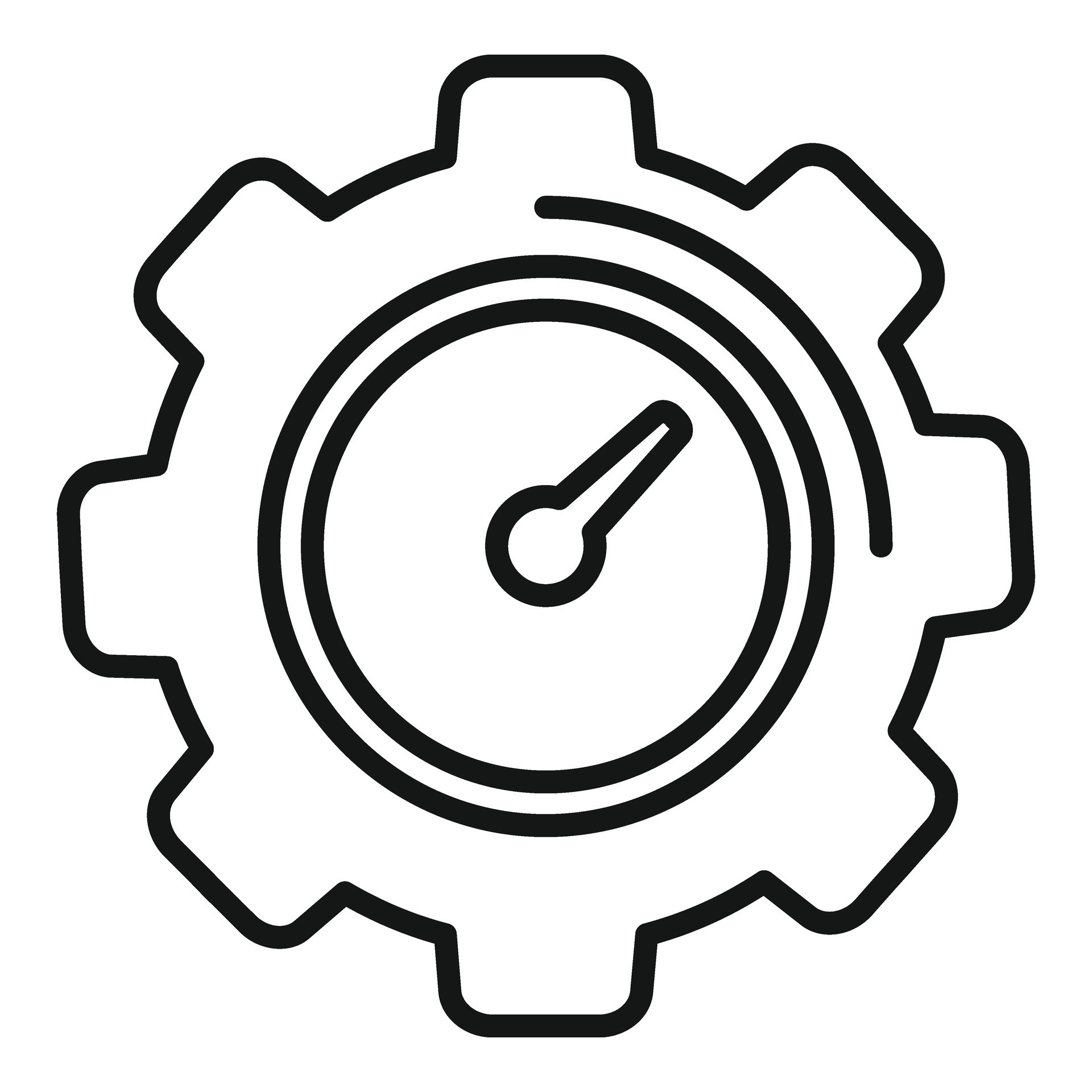 Gear Cog Time Duration Icon Outline Clock Plan 44754339 Vector Art At