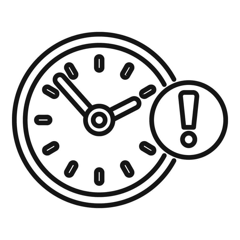 Duration Hour Concept Icon Outline Overtime Deadline 44754407 Vector