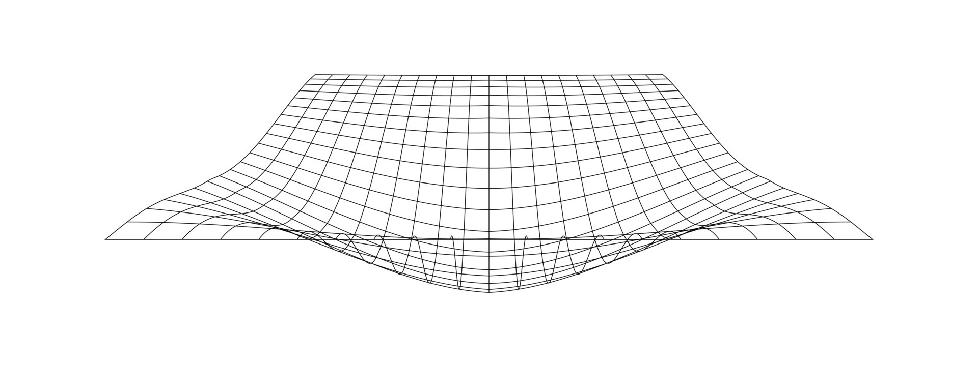 Grid With Convex Effec Futuristic Distorted Net Warped Mesh Texture
