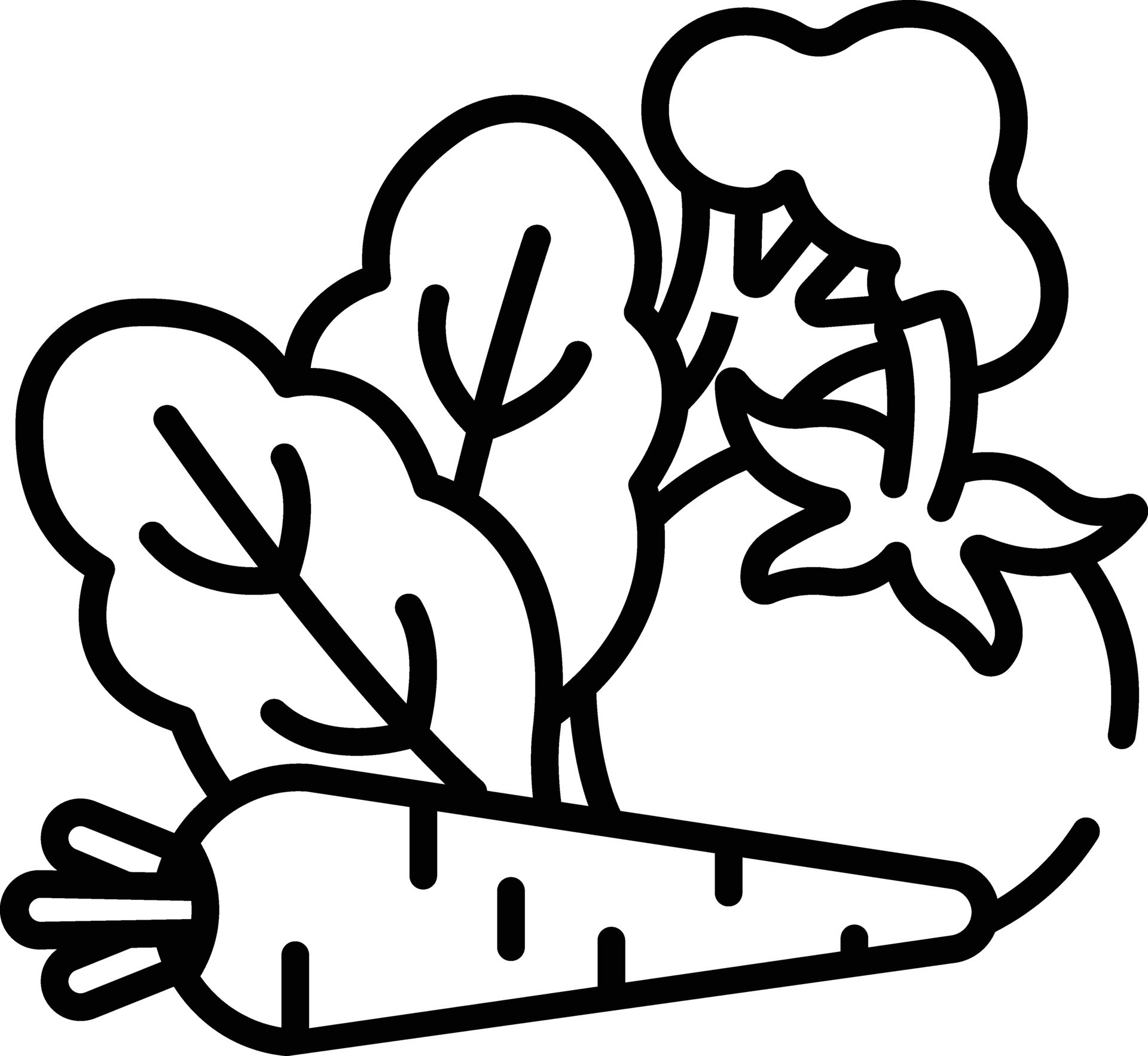 vegetables outline illustration 44757091 Vector Art at Vecteezy