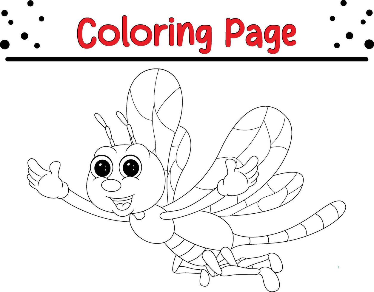 insect coloring book page for children 44760573 Vector Art at Vecteezy