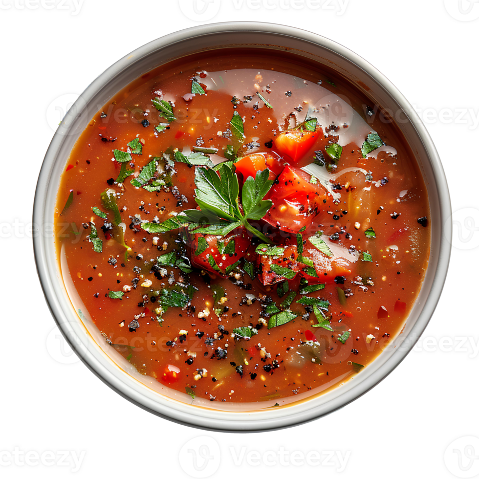 Tomato Soup With Basil In Bowl Isolated Red Tomato Vegetable Soup In Bowl Isolated 44763413 Png