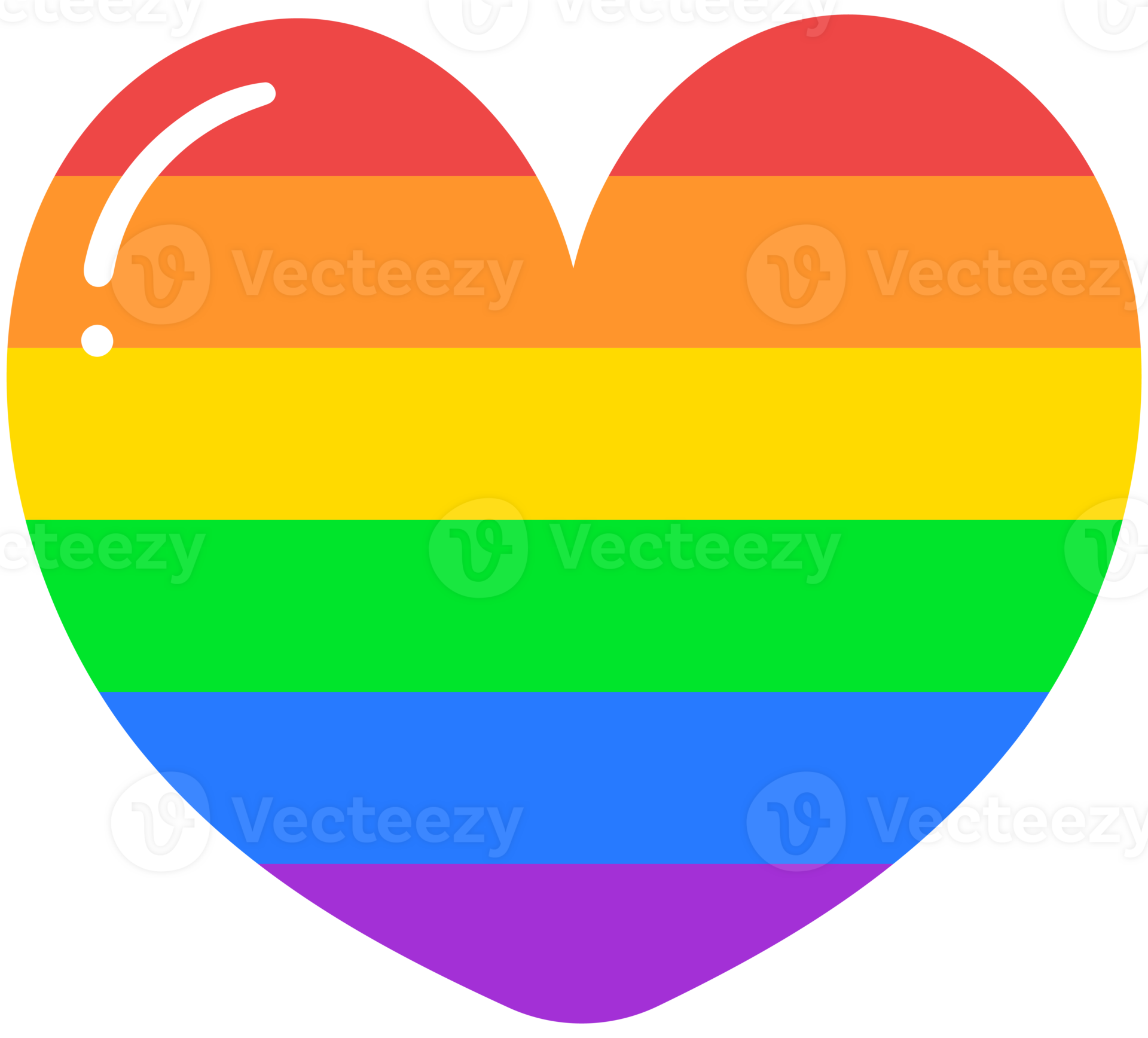 Cute and Colorful hand drawn kawaii pride month elements set rainbow ...