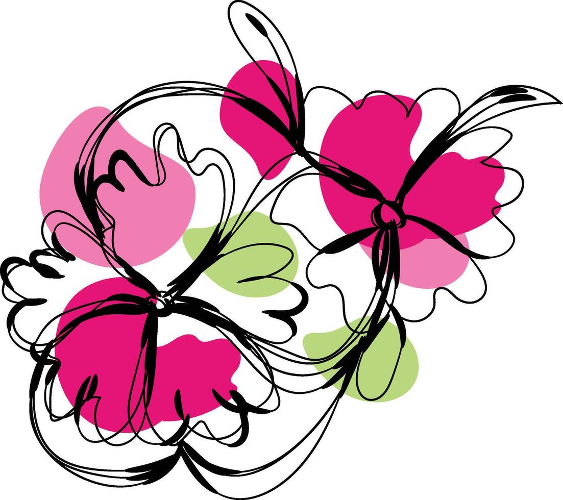 Monochromatic spring flowers collection 44765469 Vector Art at Vecteezy