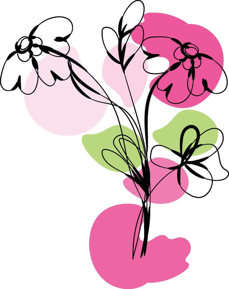 Monochromatic spring flowers collection 44765513 Vector Art at Vecteezy