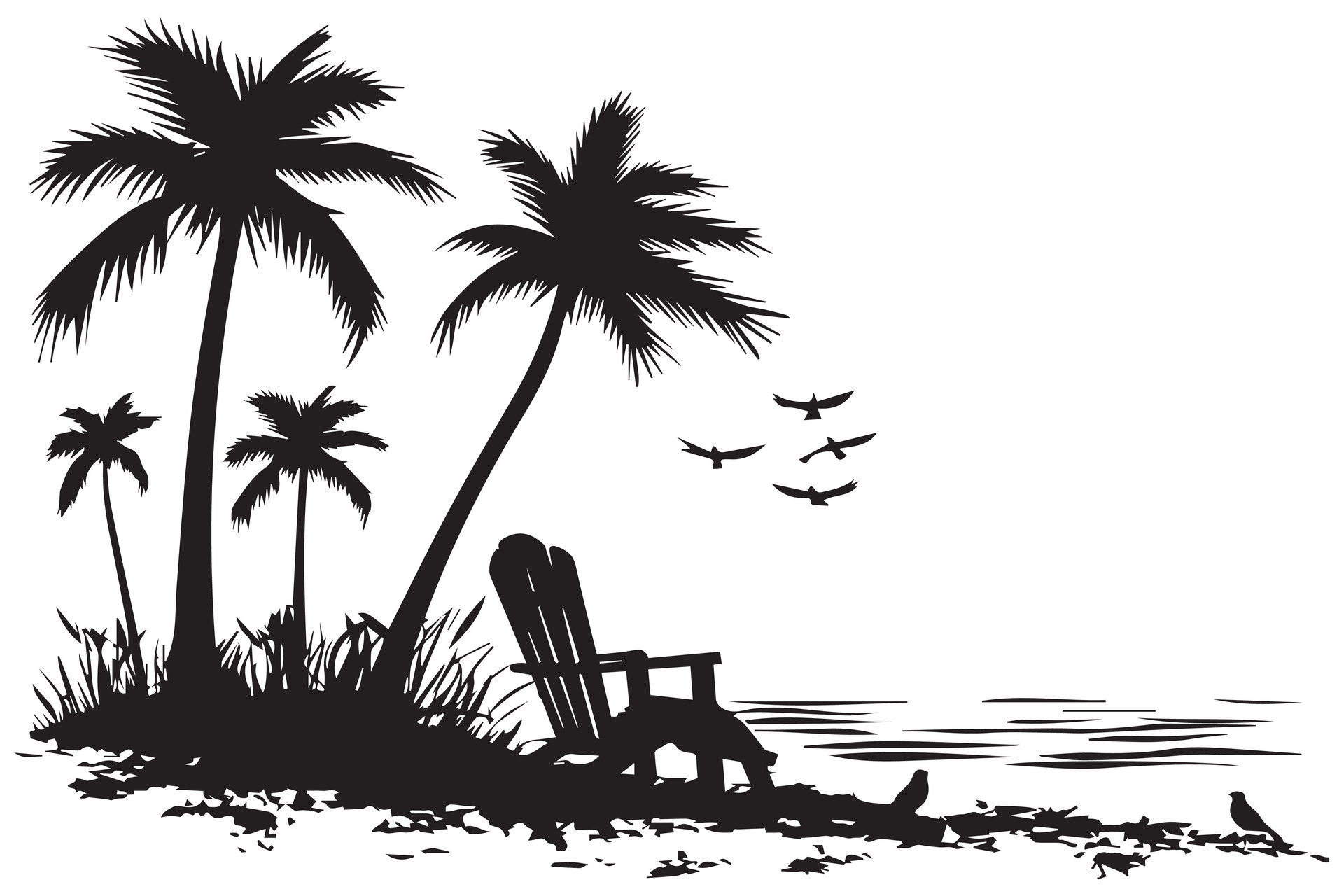 Beach Landscape Silhouette 44767622 Vector Art at Vecteezy Beach Landscape Silhouette 44767622 Vector Art at Vecteezy
