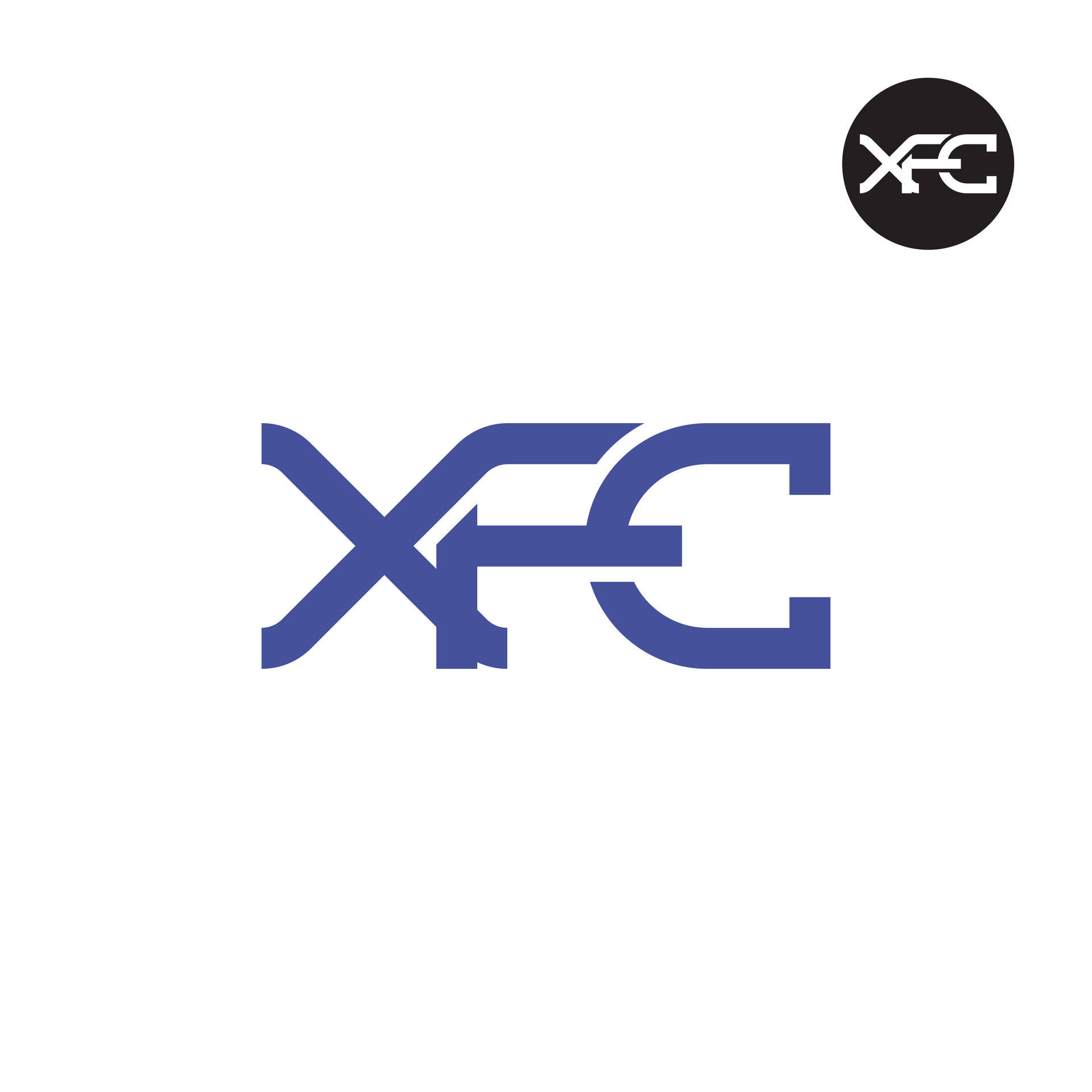 xfc logo letra monograma diseño 44771871 Vector en Vecteezy