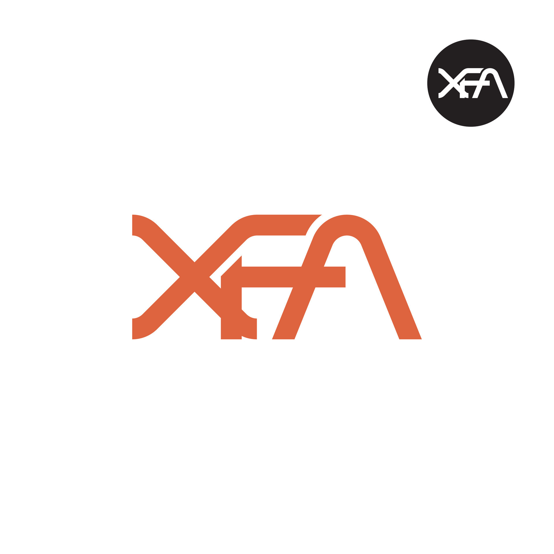 XFA Logo Letter Monogram Design 44772180 Vector Art at Vecteezy