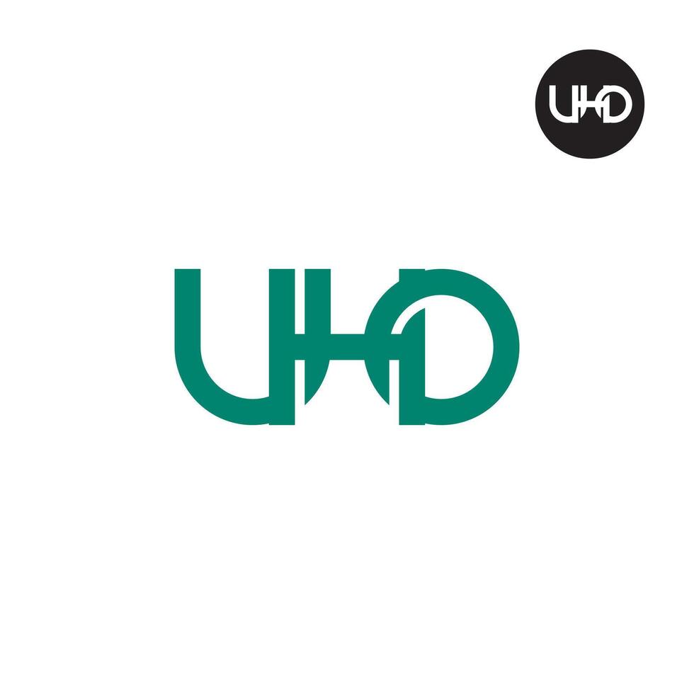uho logo letra monograma diseño 44772445 Vector en Vecteezy