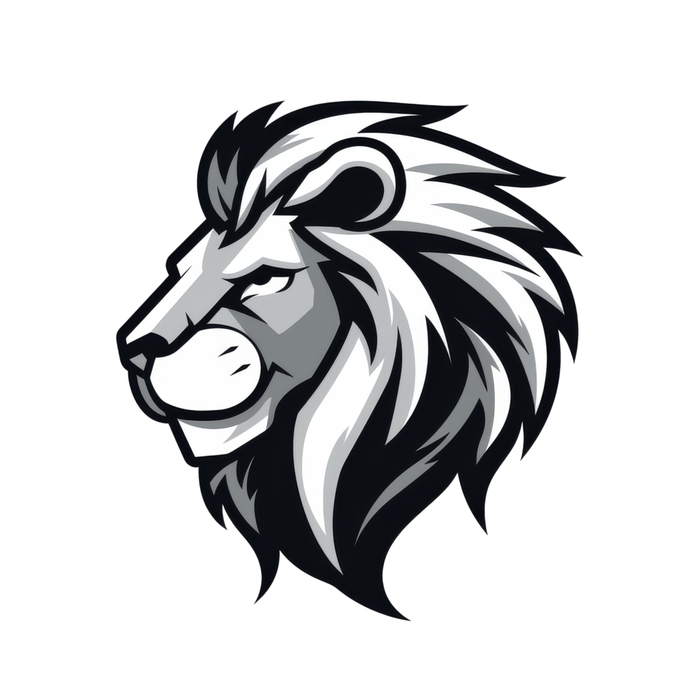 Stylized Lion Head Logo With A Fierce Expression 44772992 Png