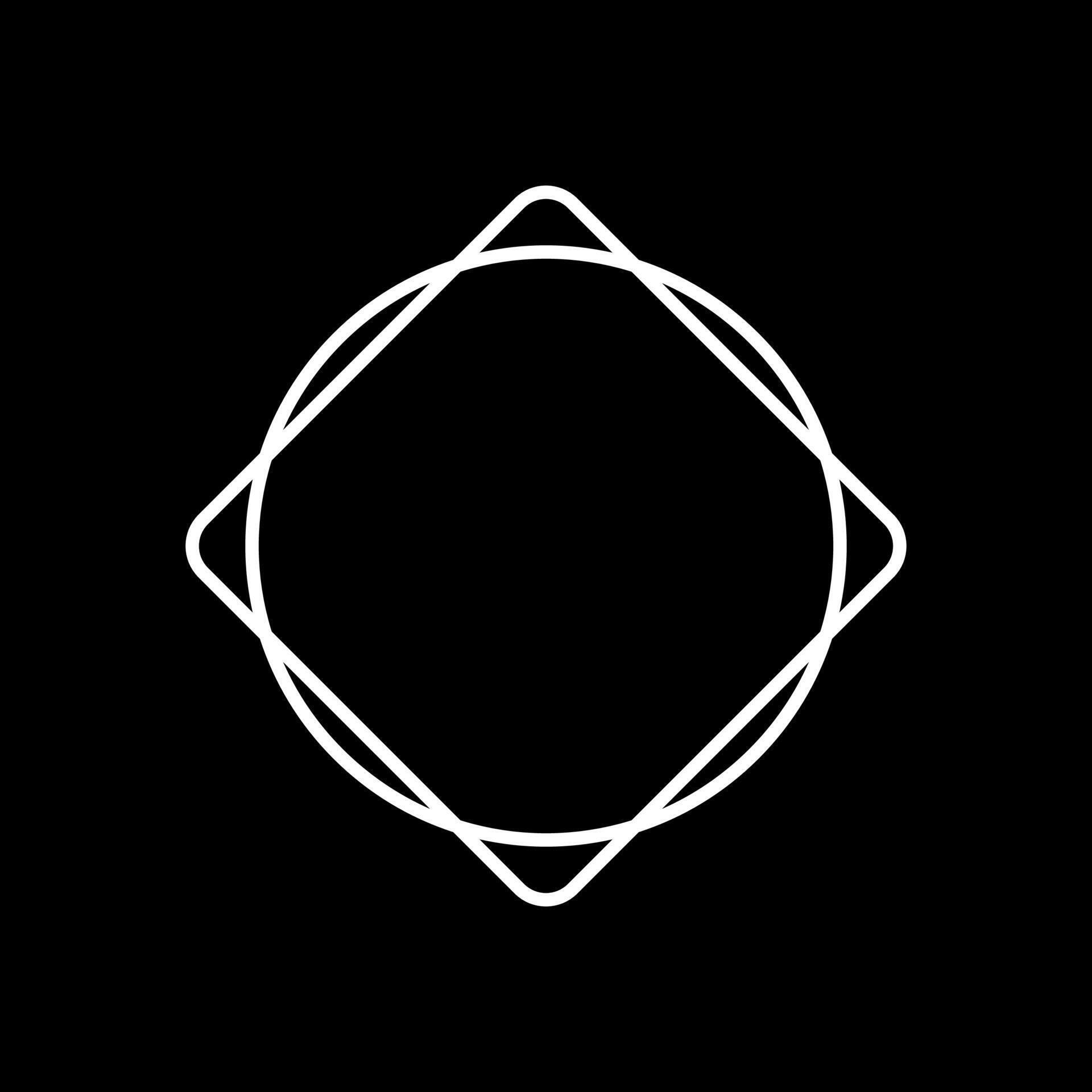 Circle And Rhombus Shape Composition Can Use For Logo Gram Apps