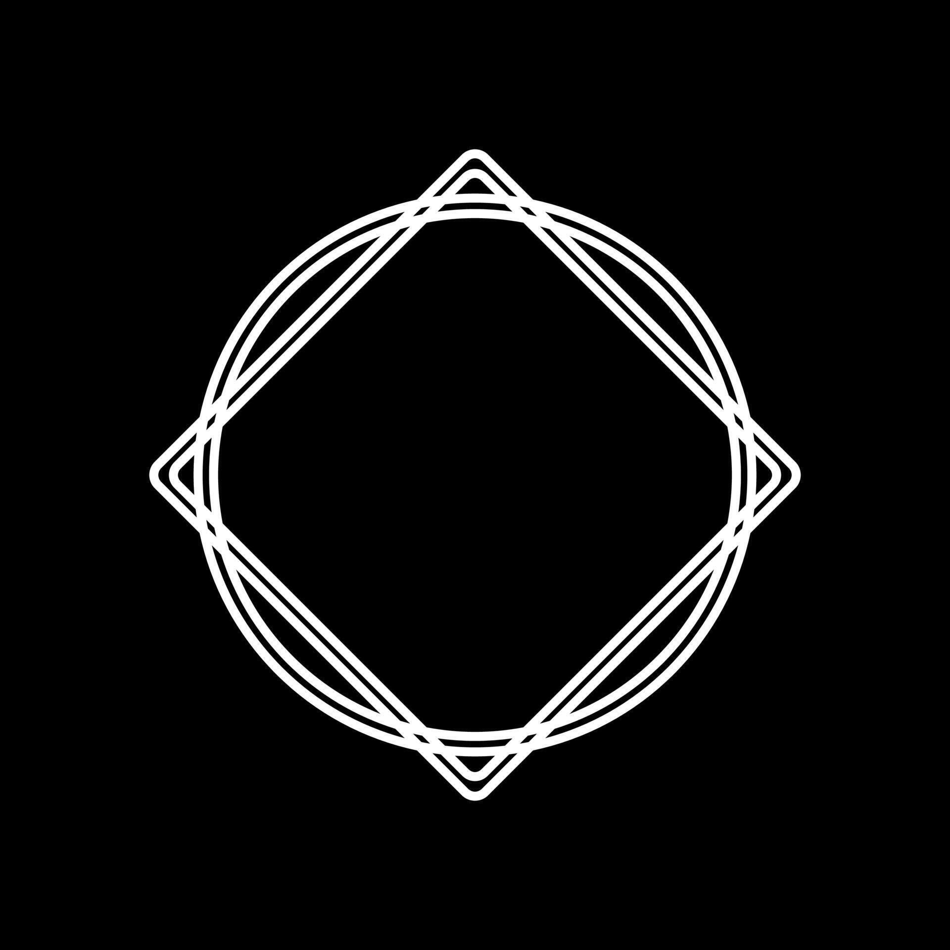 Circle And Rhombus Shape Composition Can Use For Logo Gram Apps