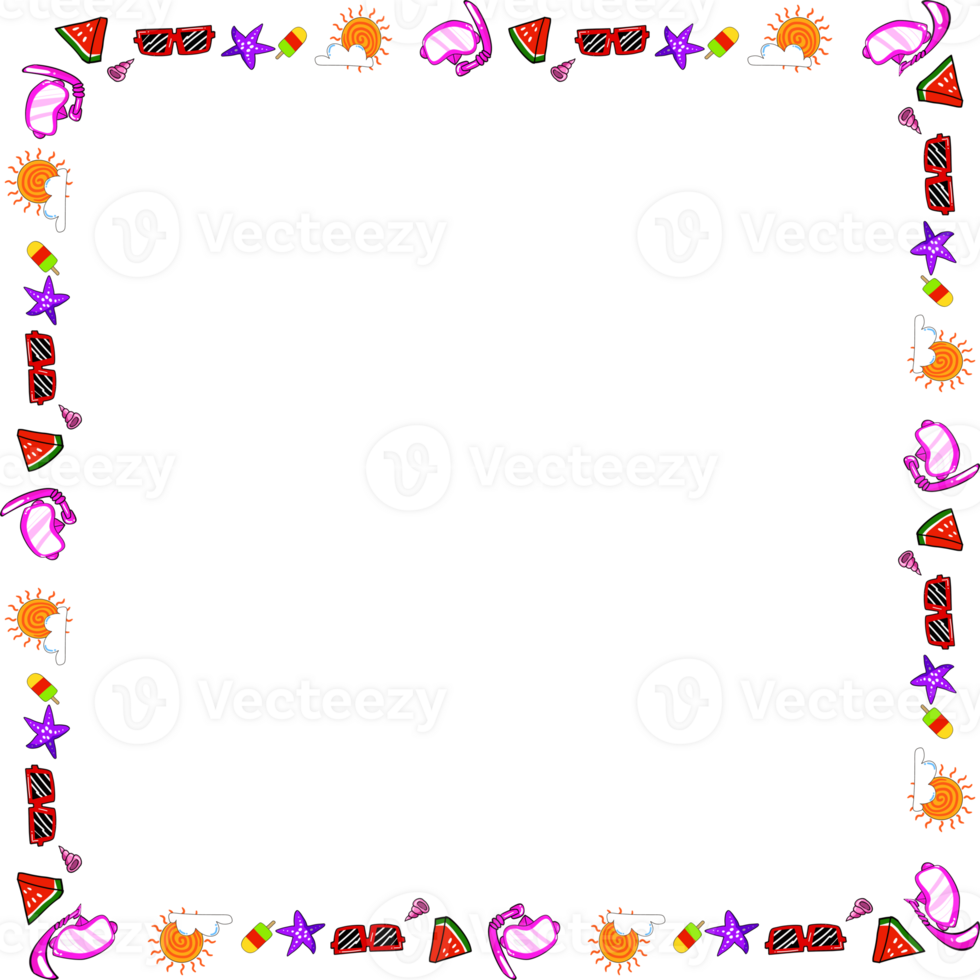 Summer Border PNGs for Free Download