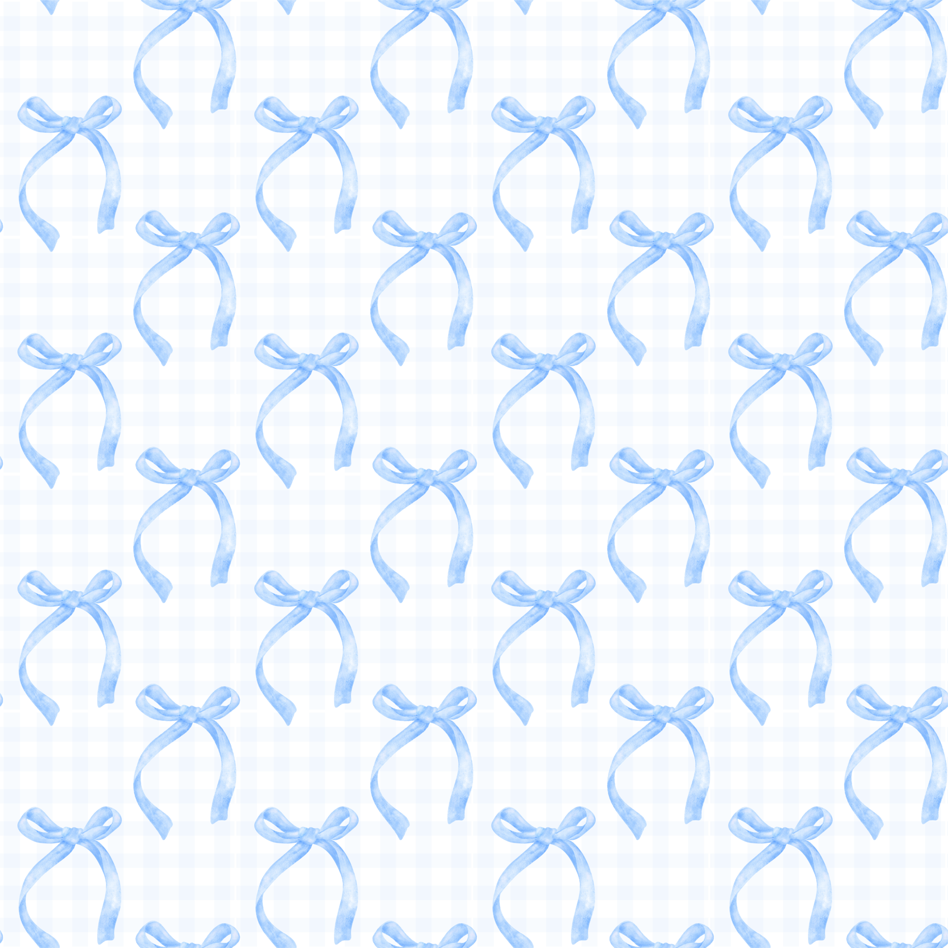 Coquette seamless pattern Blue ribbon bow watercolor preppy repeat ... Coquette seamless pattern Blue ribbon bow watercolor preppy repeat ...