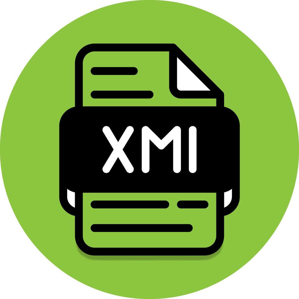 Xml File Type Icon Document Or Files Data Extension Format With Black Fill Outline Style