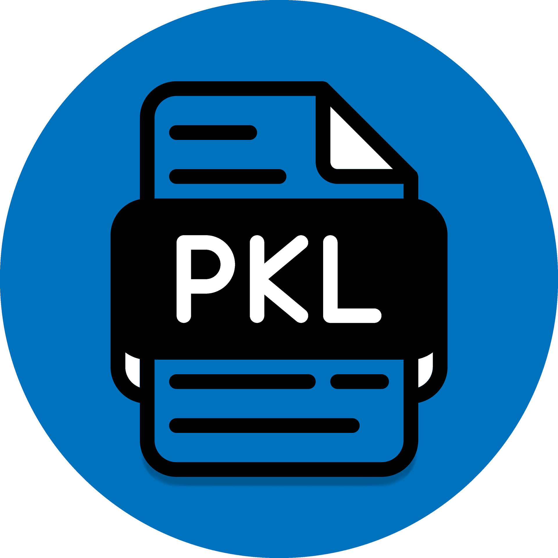Pkl Document File Type Icon Format Files And Extension Icons In Black Fill Design Style