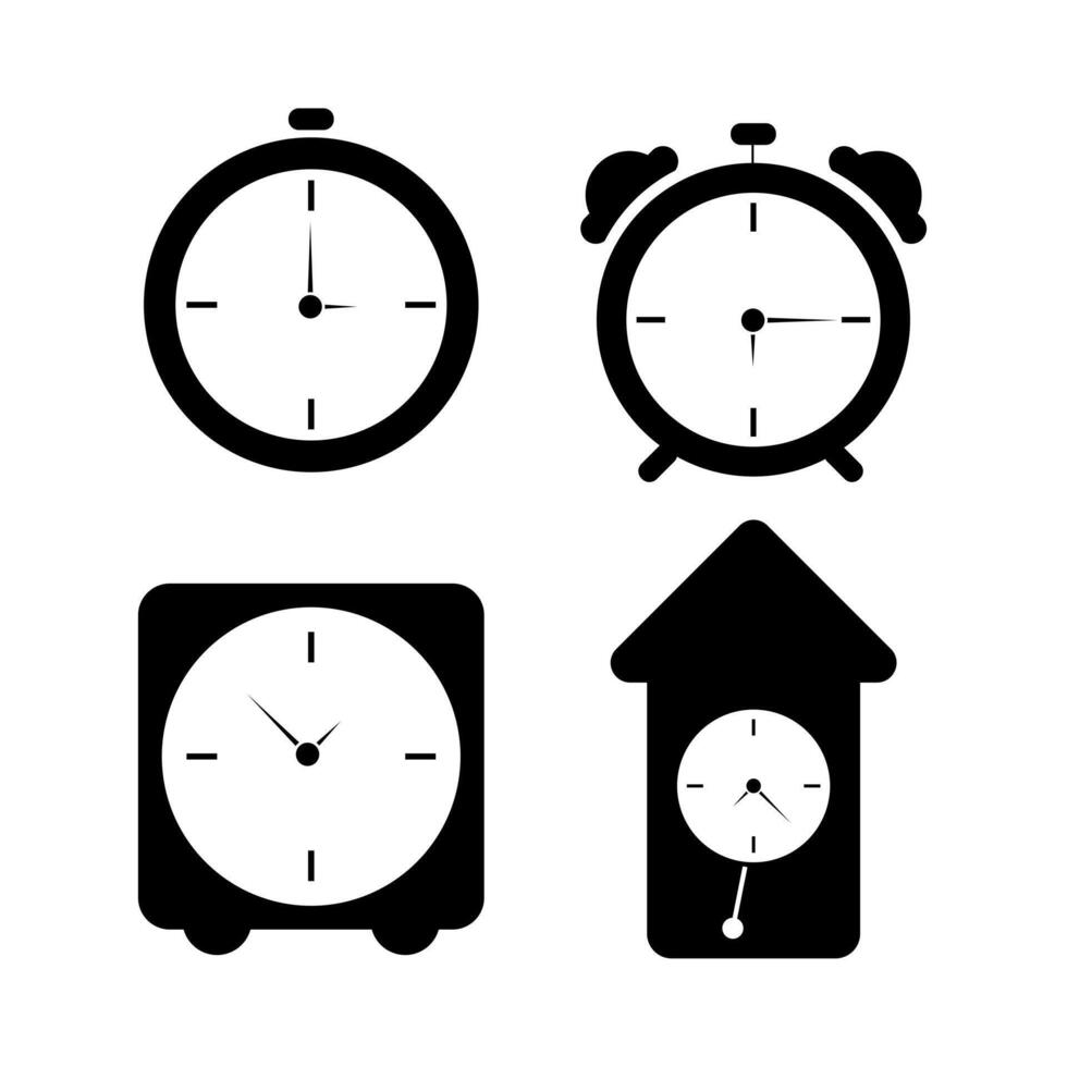 Clock Icon Set 44793013 Vector Art At Vecteezy