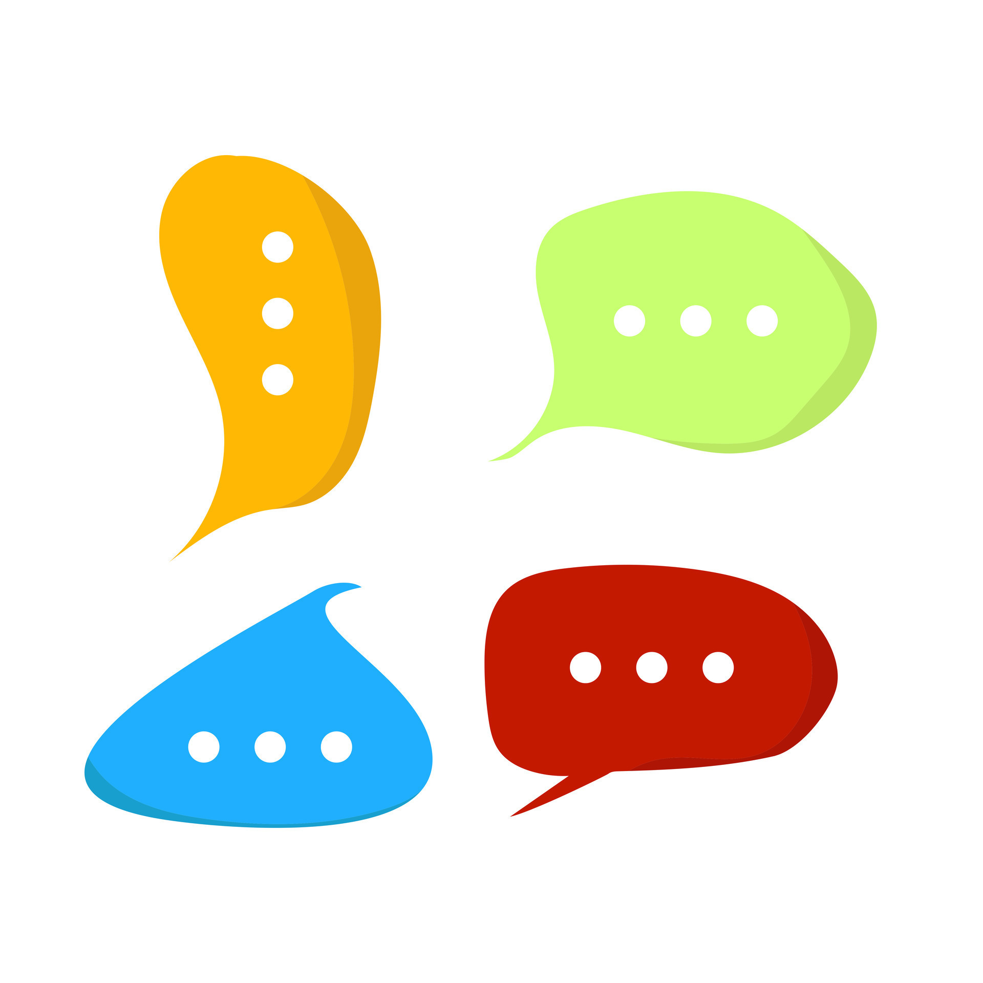 set of colorful message icons 44793026 Vector Art at Vecteezy