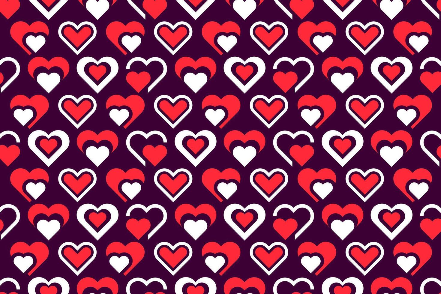 Abstract seamless red and white colored decorative, stylized geometric ...