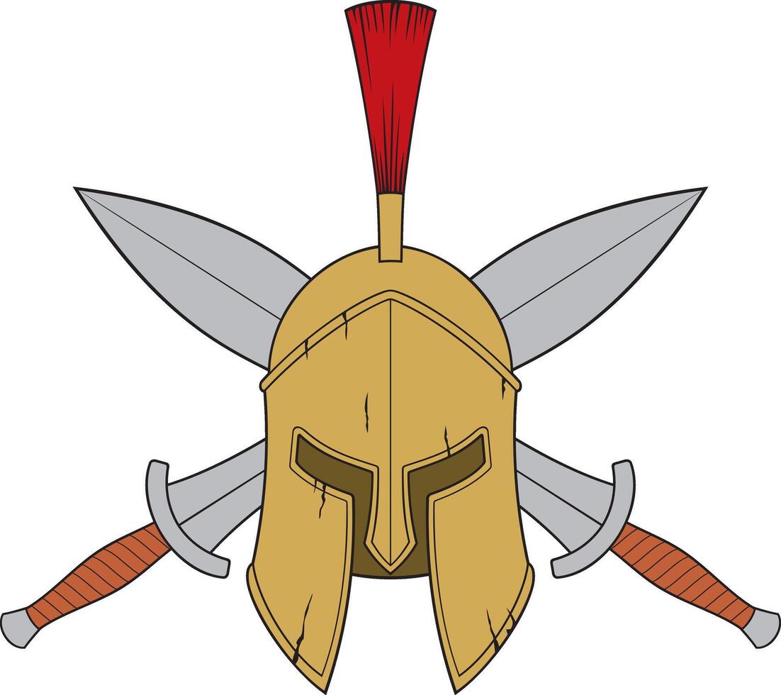 Ancient Greek - Spartan Warrior Helmet with Crossed Swords 44794046 ... Ancient Greek - Spartan Warrior Helmet with Crossed Swords 44794046 ...