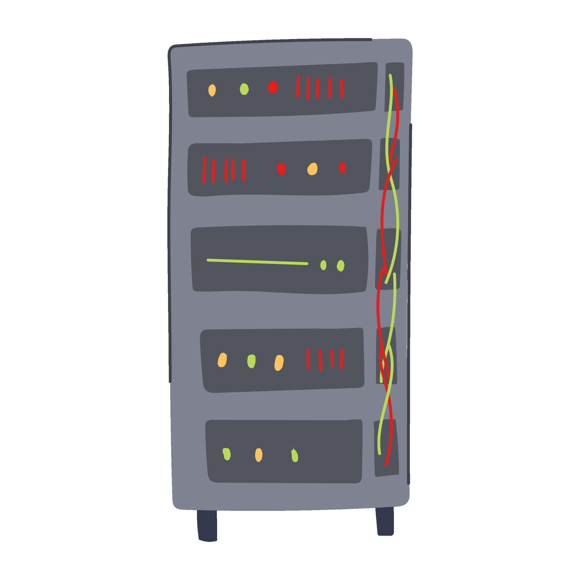 cloud server rack cartoon illustration 44795249 Vector Art at Vecteezy