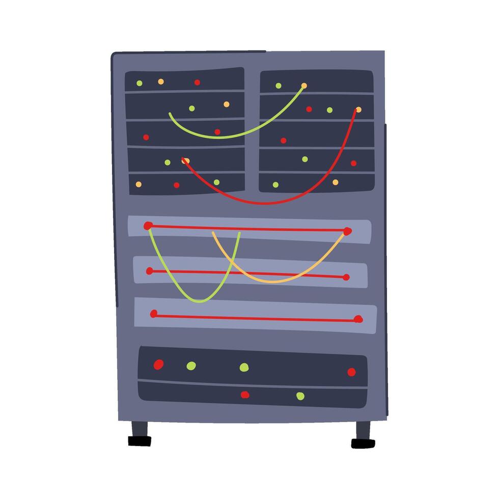 database server rack cartoon illustration 44795340 Vector Art at Vecteezy