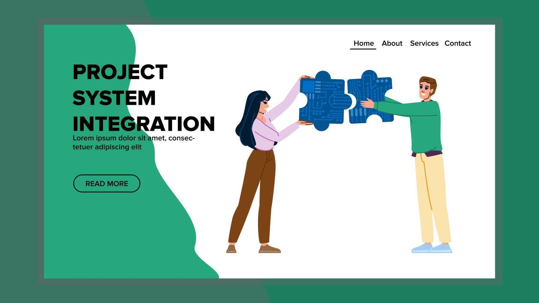 software project system integration 44796030 Vector Art at Vecteezy