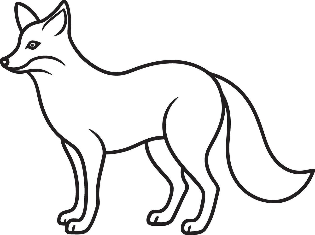 Image Of A Fox Outline Isolated On A White Background 44796758 Vector Art At Vecteezy