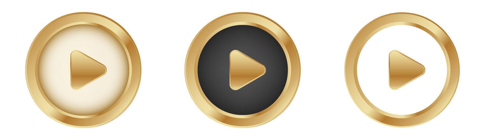 Gold 3d play button. Golden play button 44800856 Vector Art at Vecteezy Gold 3d play button. Golden play button 44800856 Vector Art at Vecteezy
