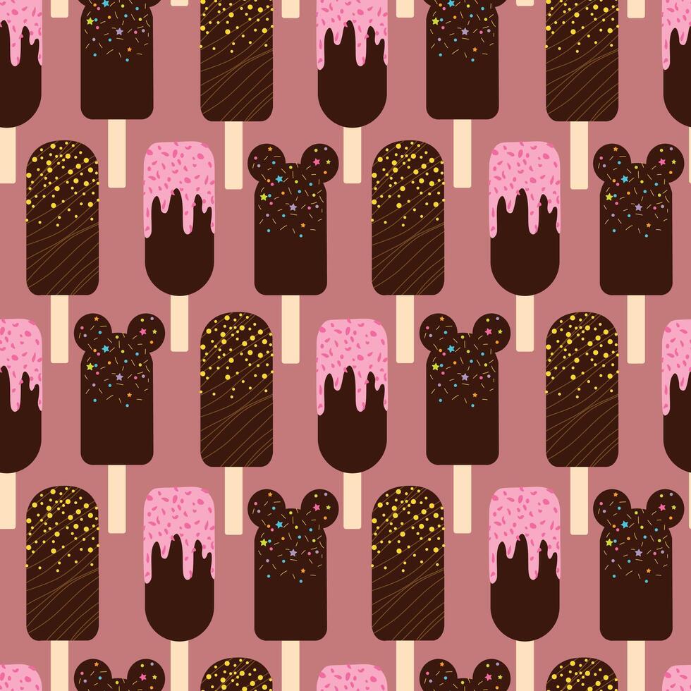 modelo con paleta de hielo hielo crema en chocolate en un palo 44803021 Vector en Vecteezy