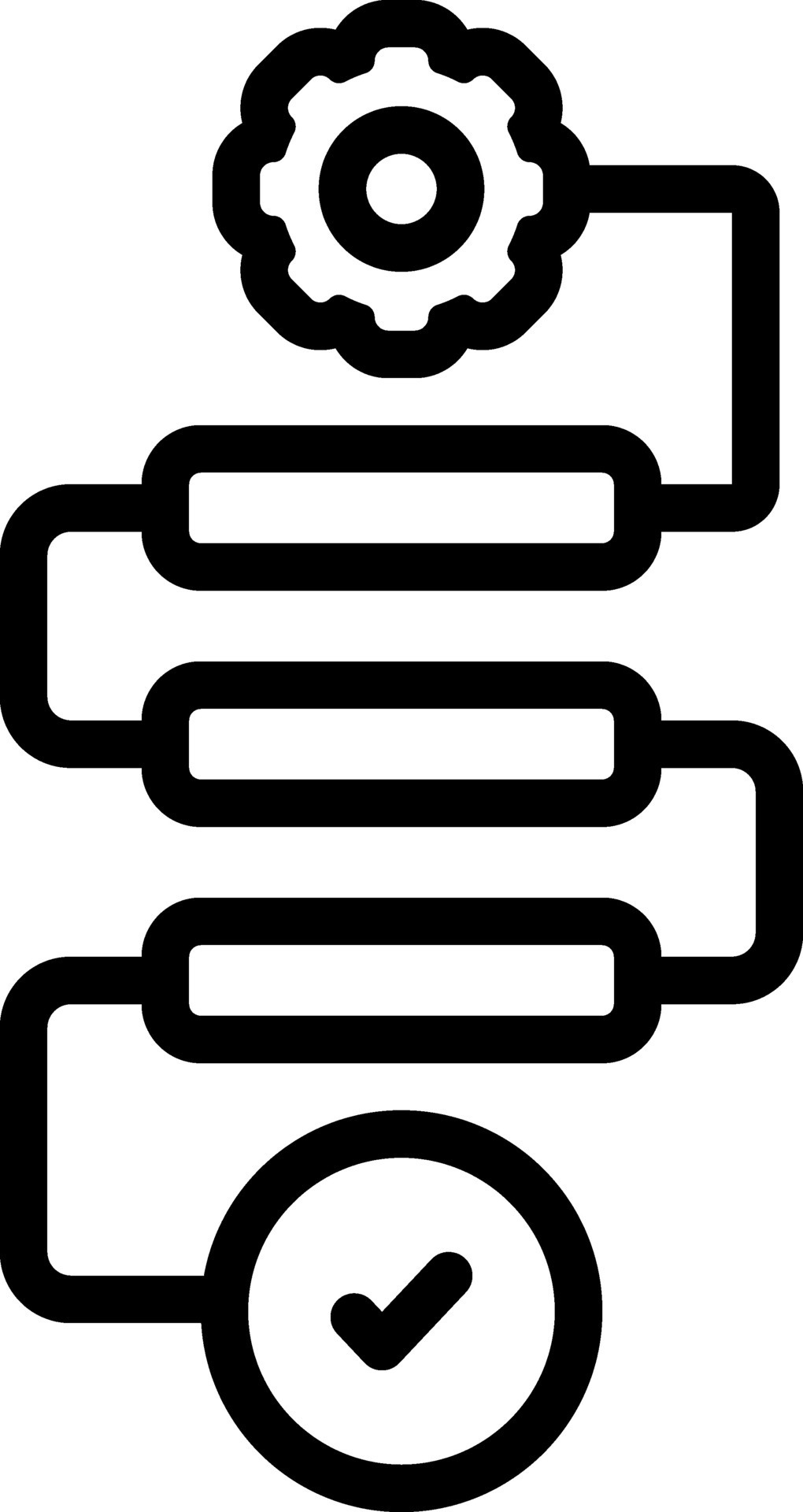 Black line icon for workflow 44803162 Vector Art at Vecteezy