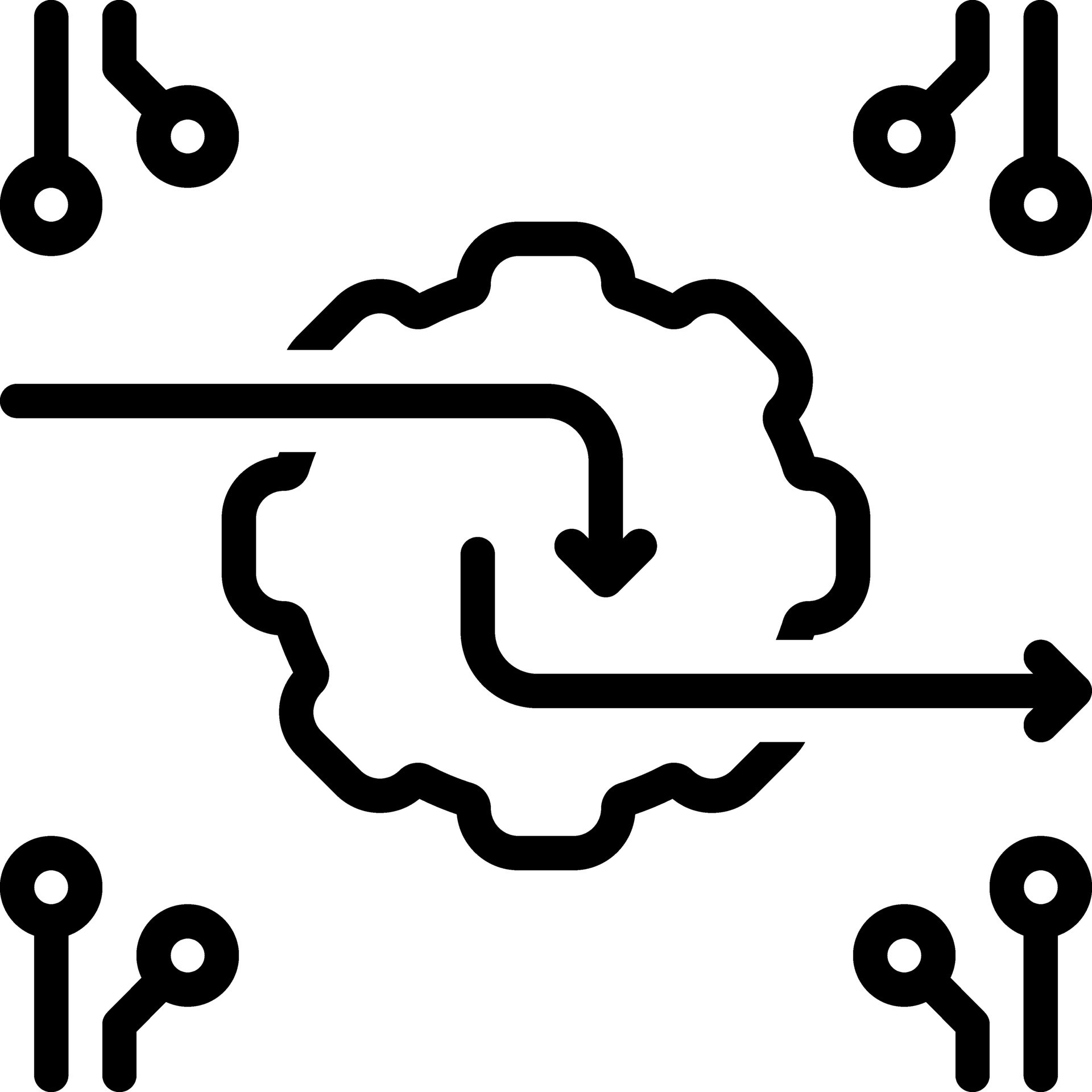Black line icon for input output 44803342 Vector Art at Vecteezy