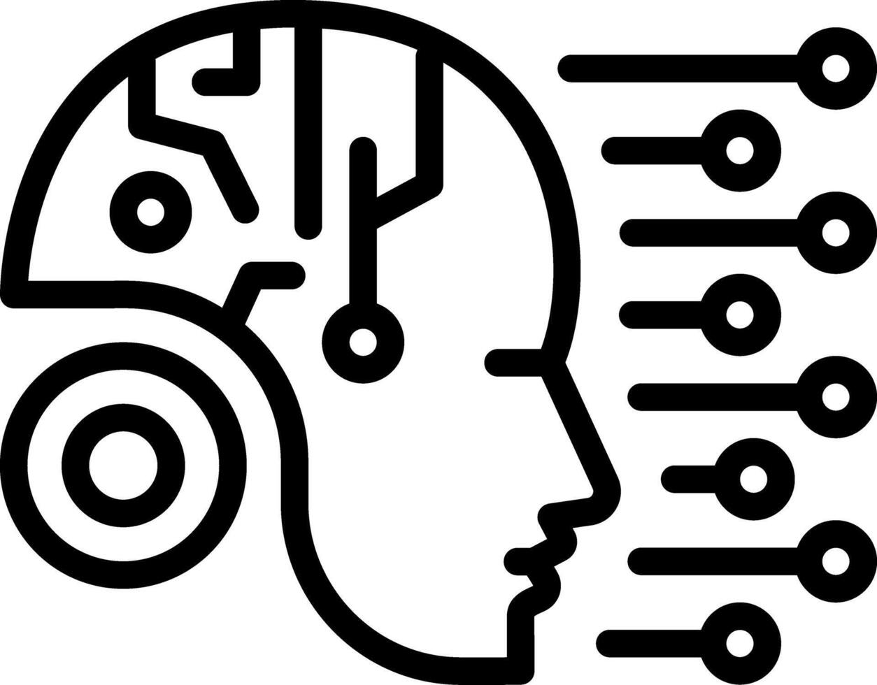 Black line icon for machine learning 44803501 Vector Art at Vecteezy