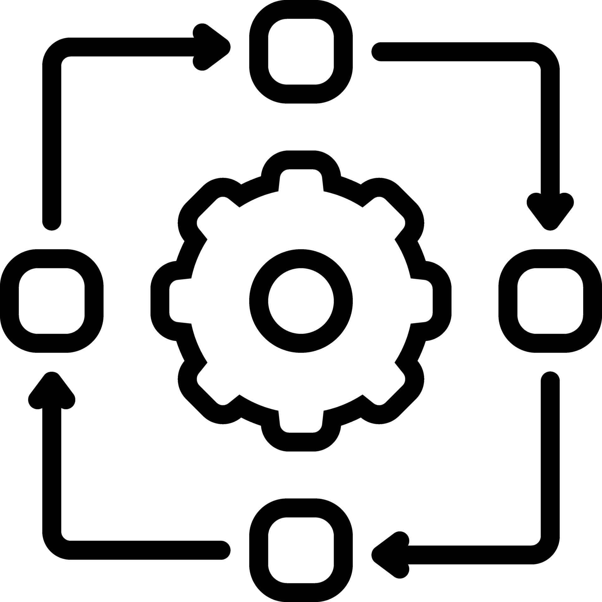 Black line icon for workflow 44803893 Vector Art at Vecteezy