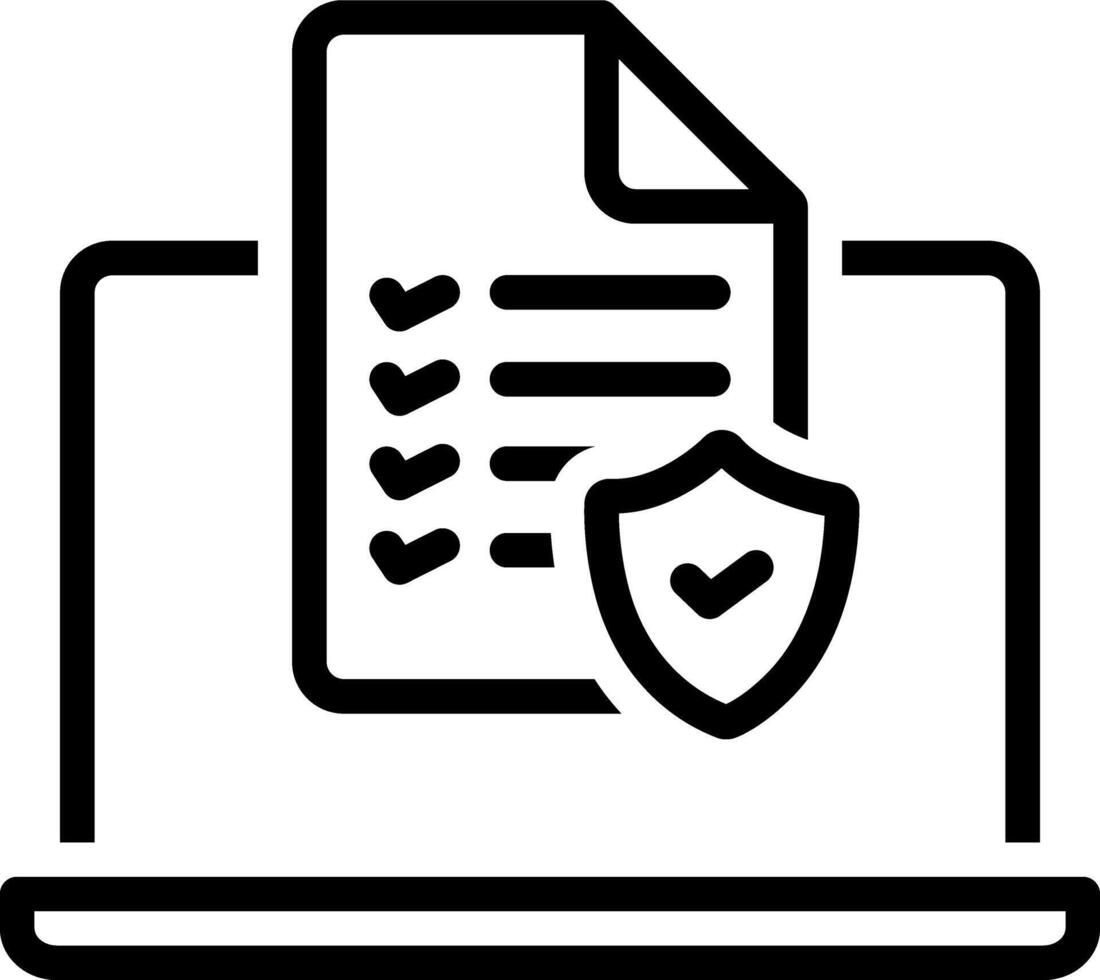 Black line icon for policies 44804346 Vector Art at Vecteezy