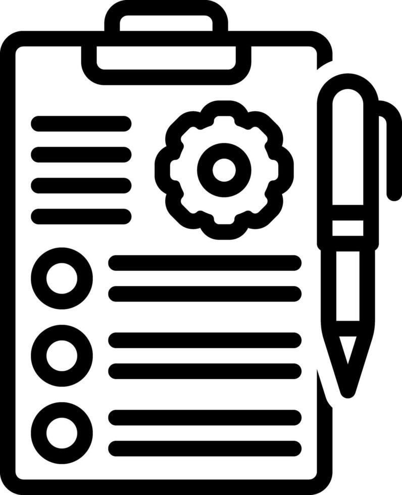 Black line icon for requirements 44804351 Vector Art at Vecteezy