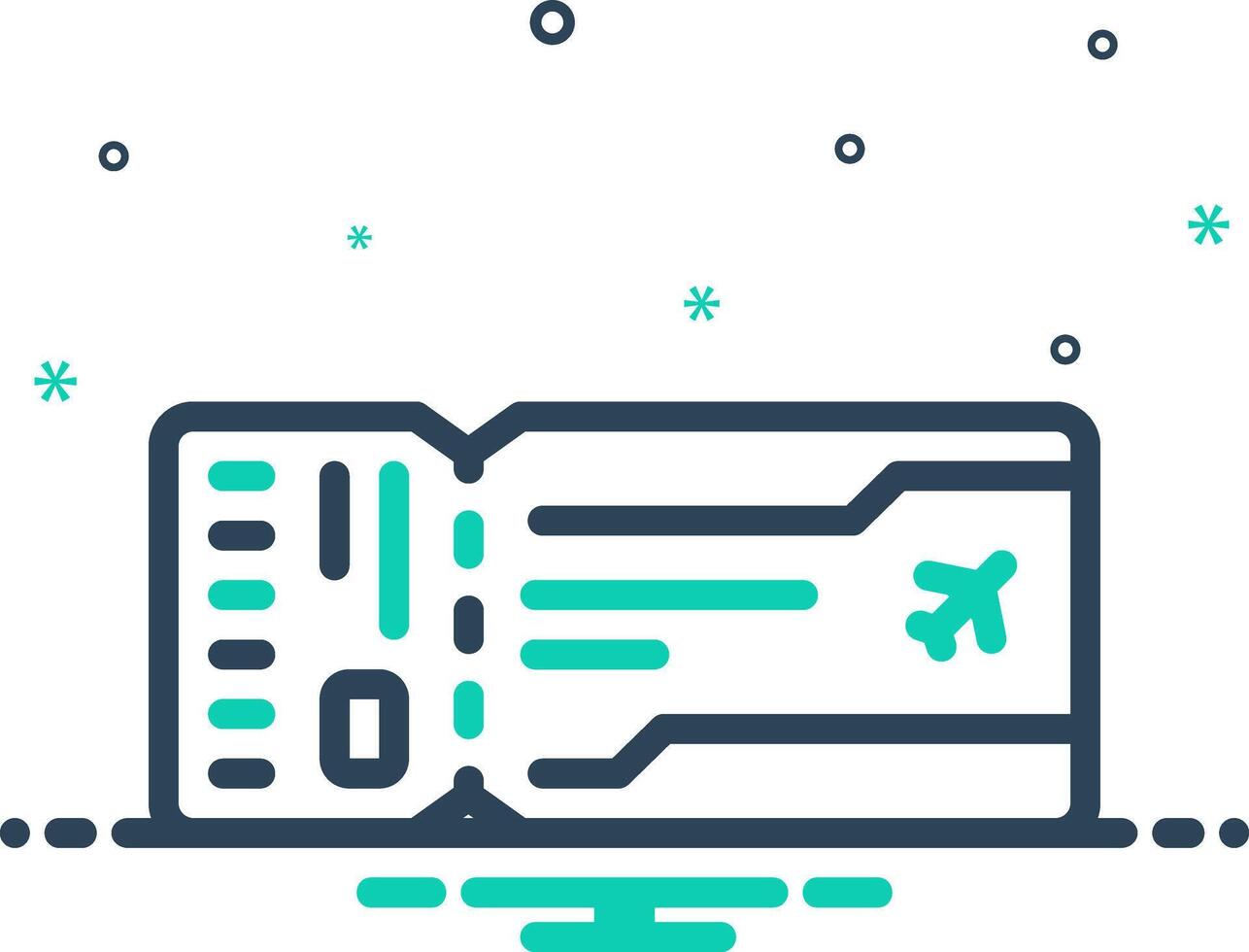 Mix Icon For Boarding Pass 44804431 Vector Art At Vecteezy
