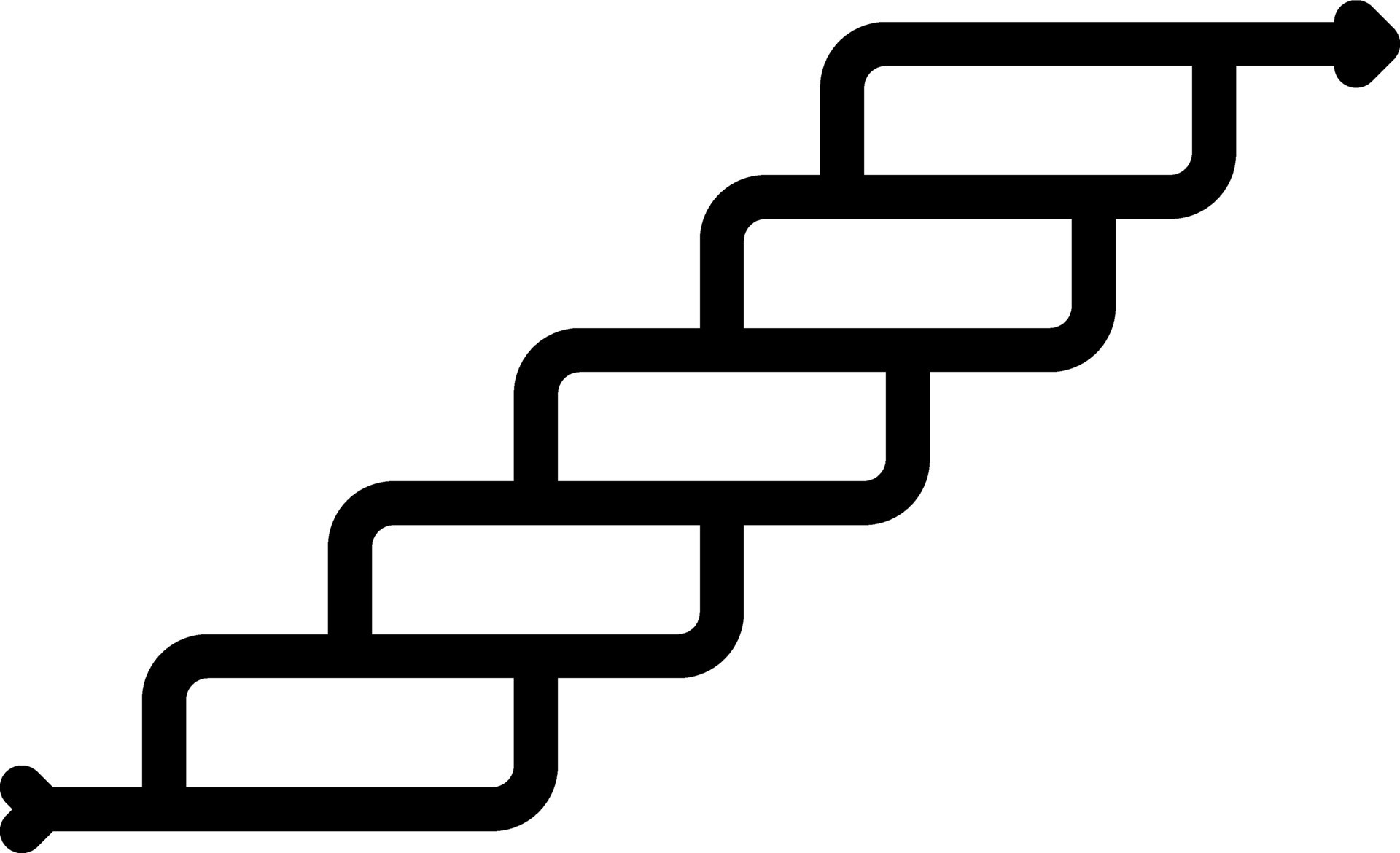 Black line icon for steps 44804829 Vector Art at Vecteezy