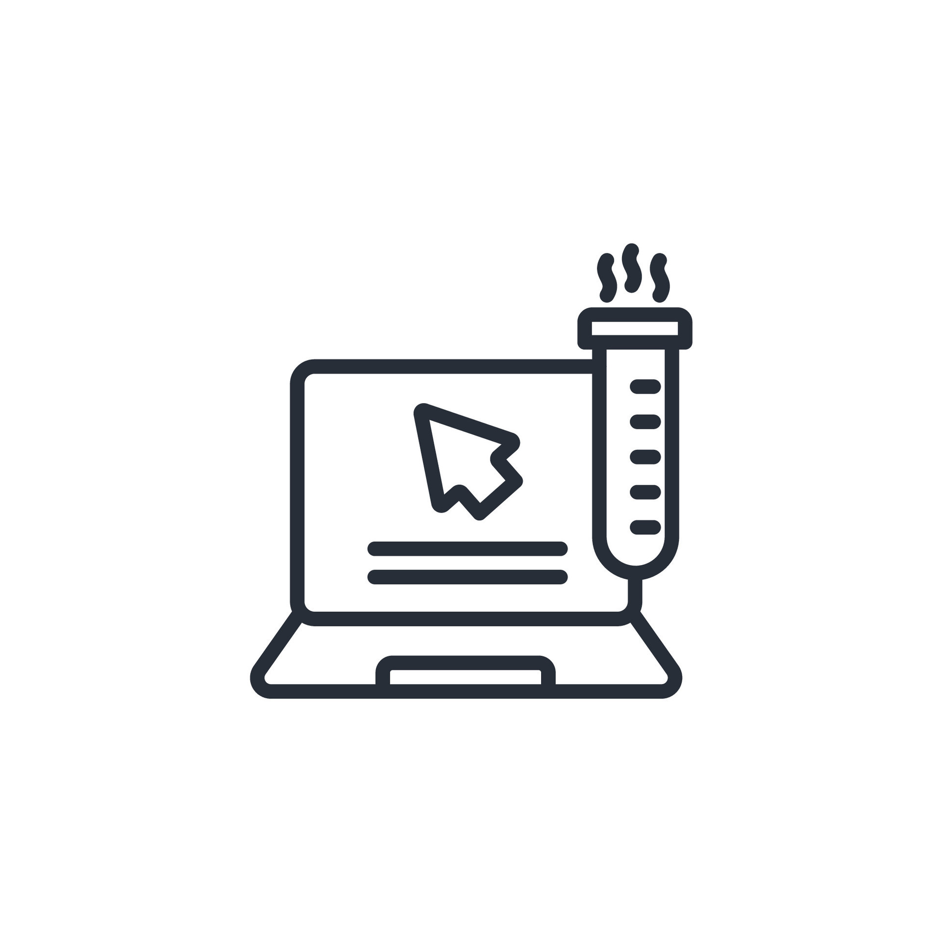 Computer science icon. .Editable stroke.linear style sign for use web ...