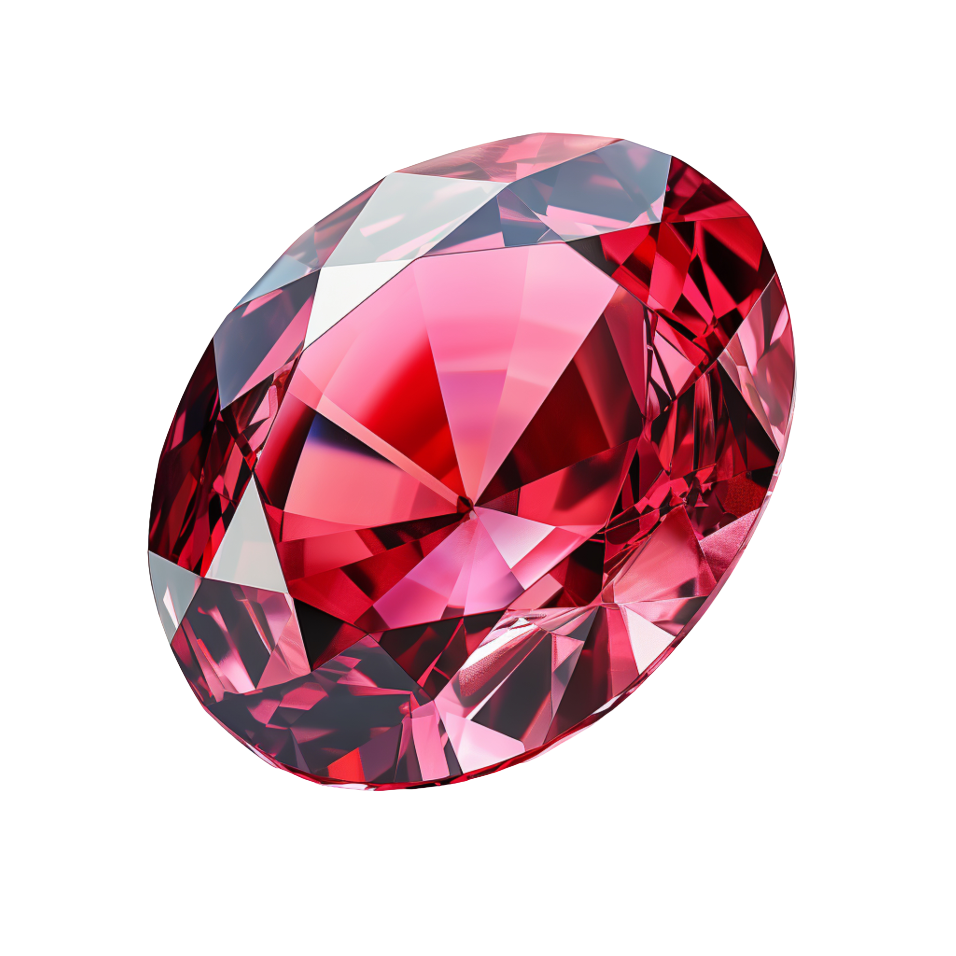 A single red ruby gemstone isolated on transparent background 44812756 PNG