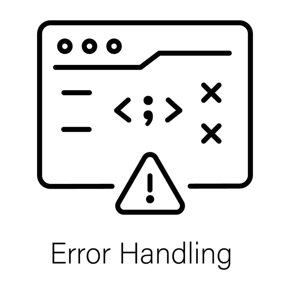 Trendy Error Handling 44822259 Vector Art at Vecteezy