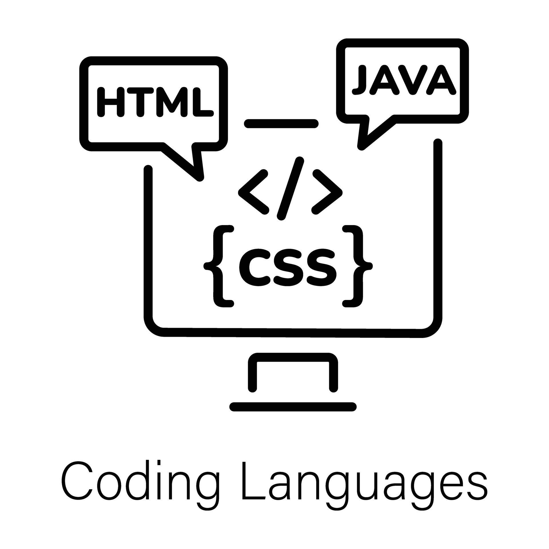 Trendy Coding Languages 44822326 Vector Art at Vecteezy