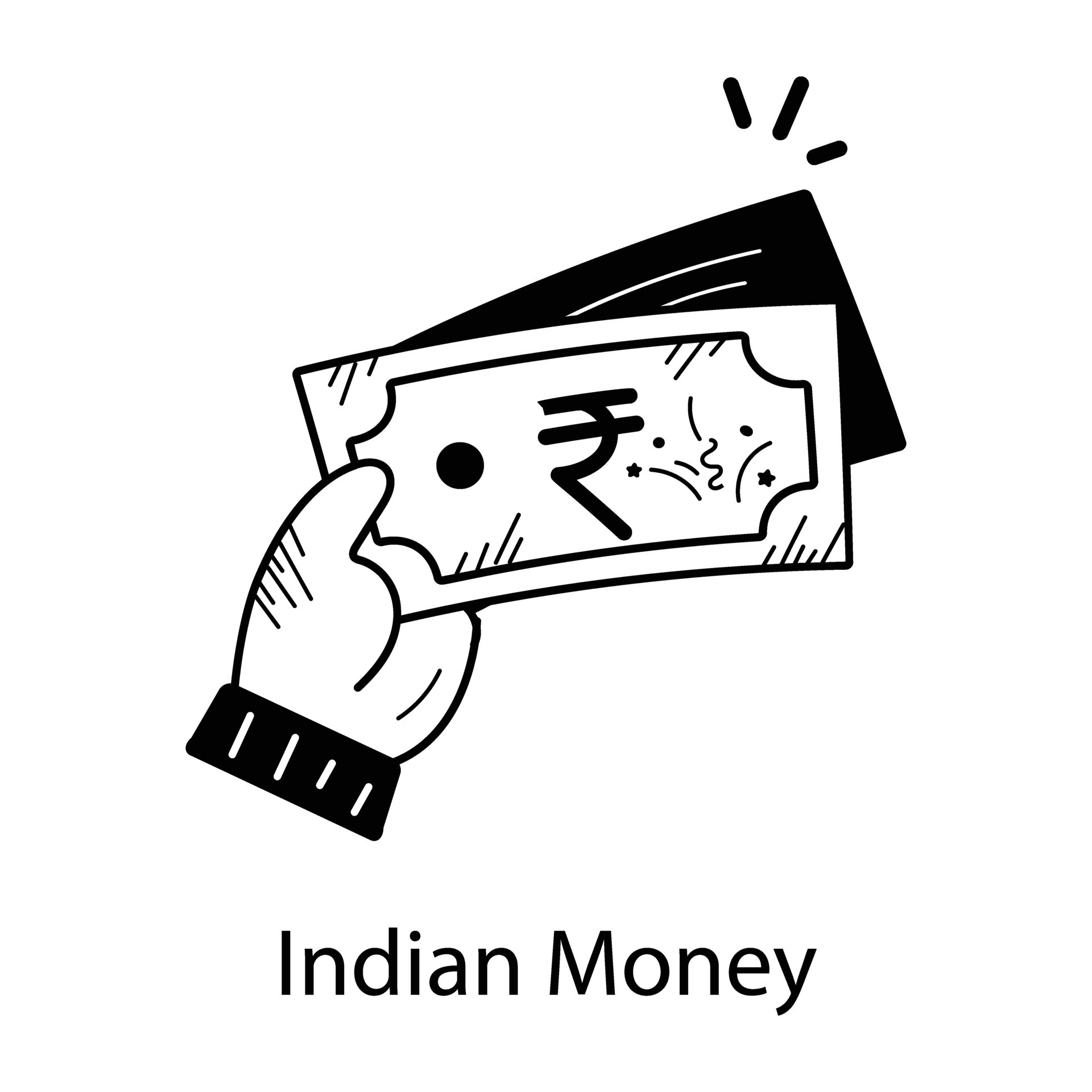 Trendy Indian Money 44823029 Vector Art At Vecteezy