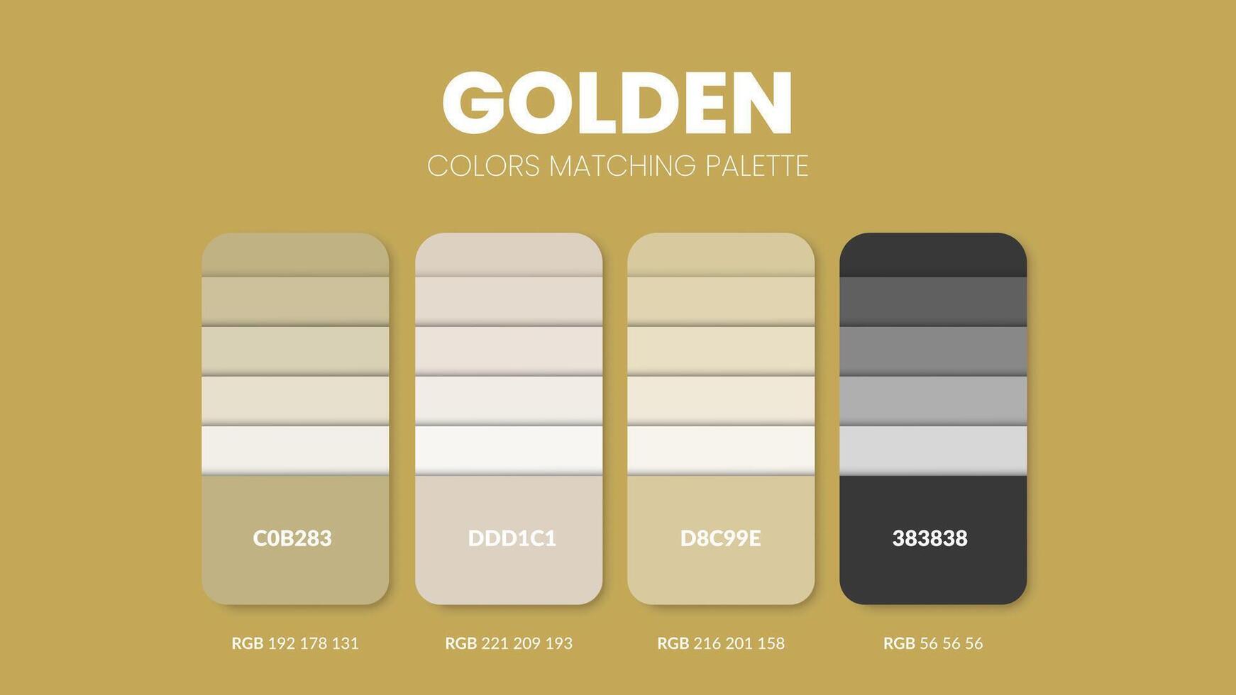 Color palette in Gold colour theme collections. Color inspiration or ...